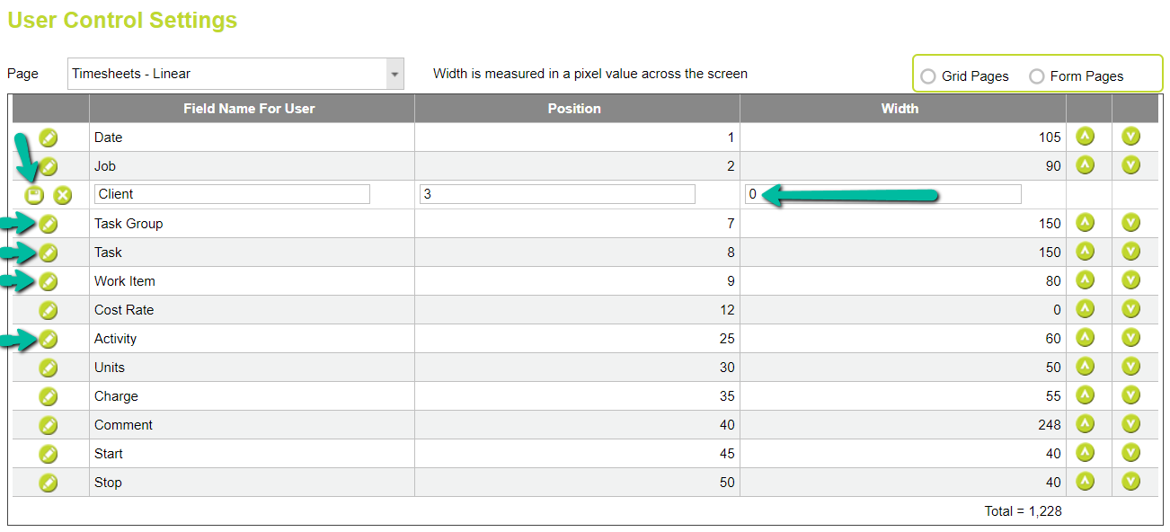 Data grid screen customisation – Abtrac Support