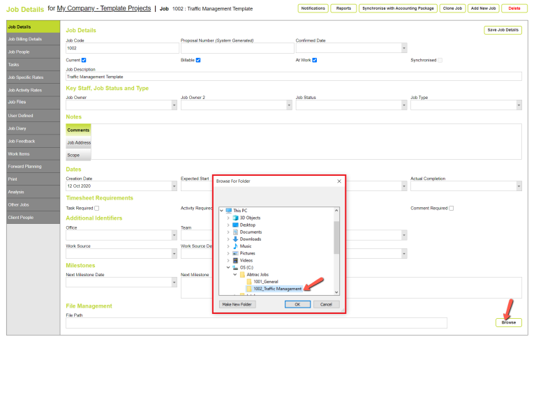 Job Files (Managing Project Files and Documents) – Abtrac Support