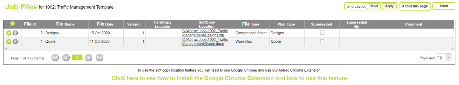 Job Files (Managing Project Files and Documents) – Abtrac Support