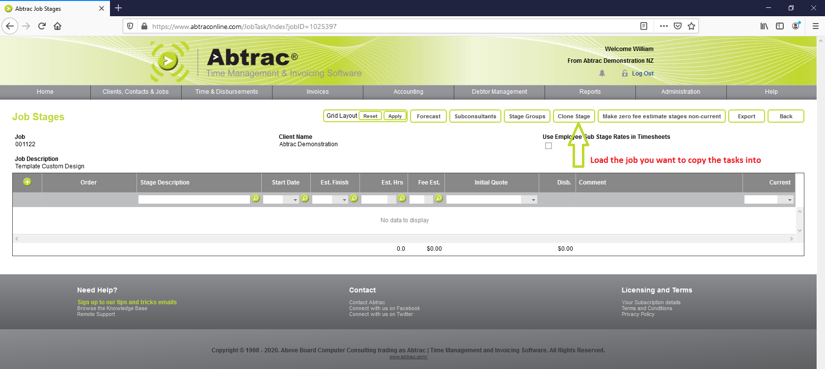 Cloning Tasks/Stages/Phases – Abtrac Support