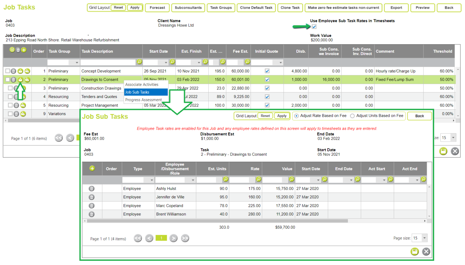 Creating and Managing Tasks (How to build project stage budgets ...