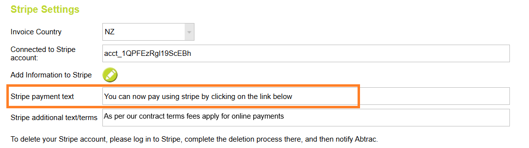 Set up guide: Online invoice payments with Stripe – Abtrac Support